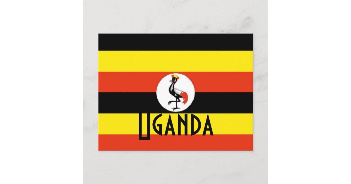 Uganda flag postcard | Zazzle
