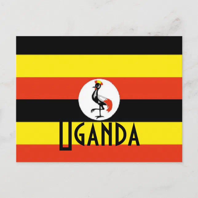 Uganda flag postcard | Zazzle