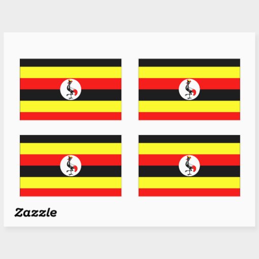 Uganda Flag Rectangular Sticker | Zazzle