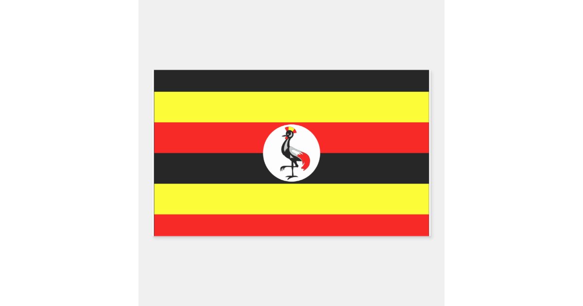 Uganda Flag Rectangular Sticker | Zazzle