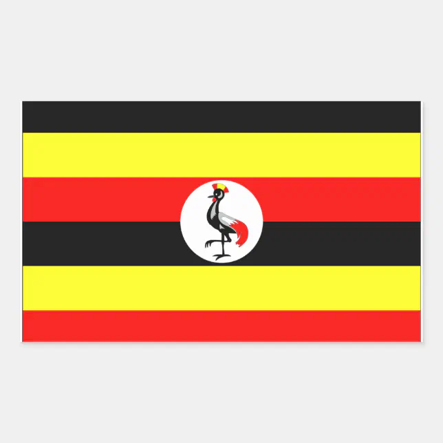 Uganda Flag Rectangular Sticker | Zazzle