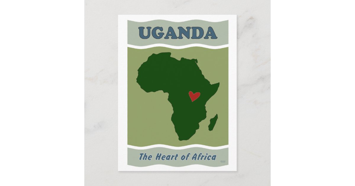 Uganda Heart of Africa Postcard | Zazzle