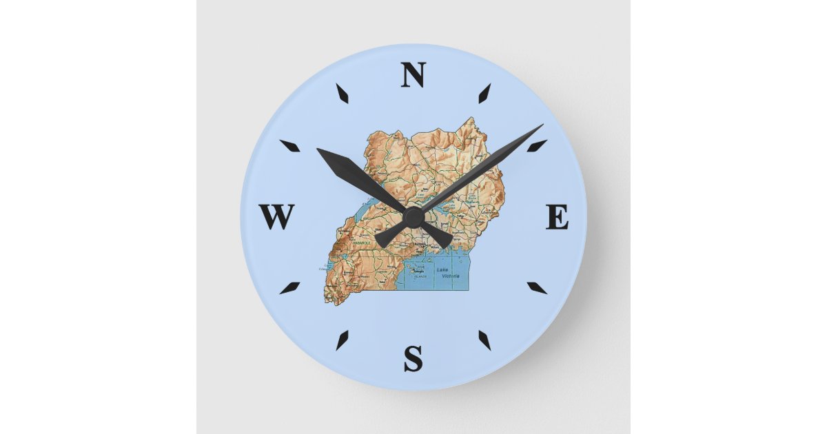 Uganda Map Clock | Zazzle
