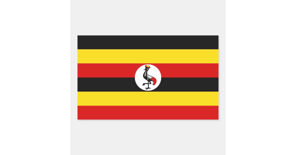 Uganda/Ugandan Flag Rectangular Sticker | Zazzle