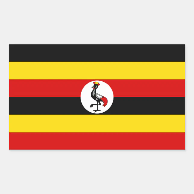 Uganda/Ugandan Flag Rectangular Sticker | Zazzle