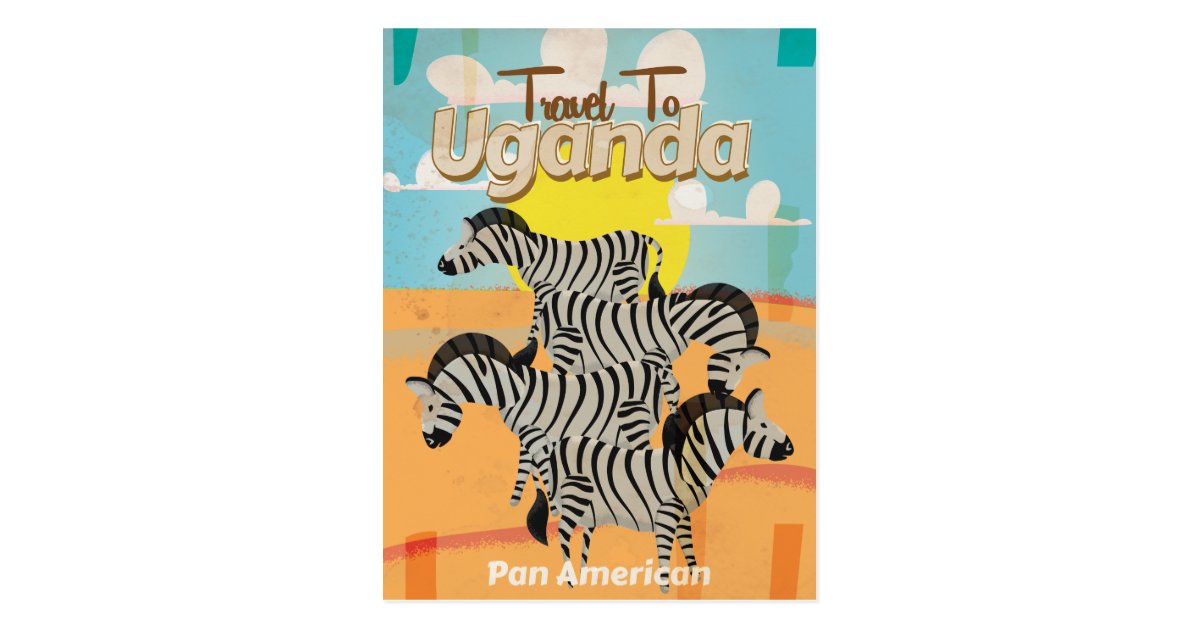 Uganda Vintage Travel Poster Postcard | Zazzle.com