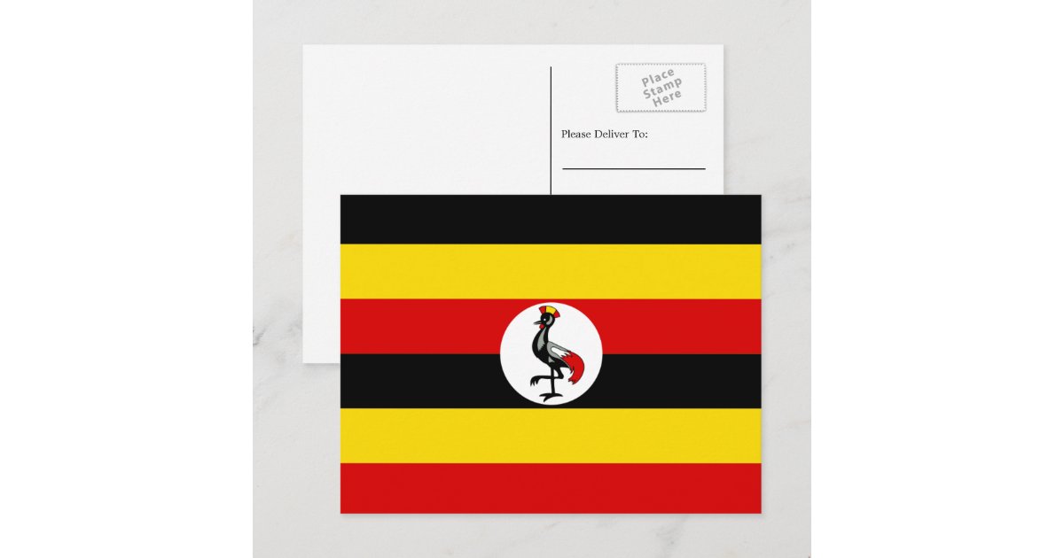 Ugandan Flag, Flag of Uganda Postcard | Zazzle