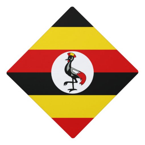 Ugandan flag graduation cap topper | Zazzle