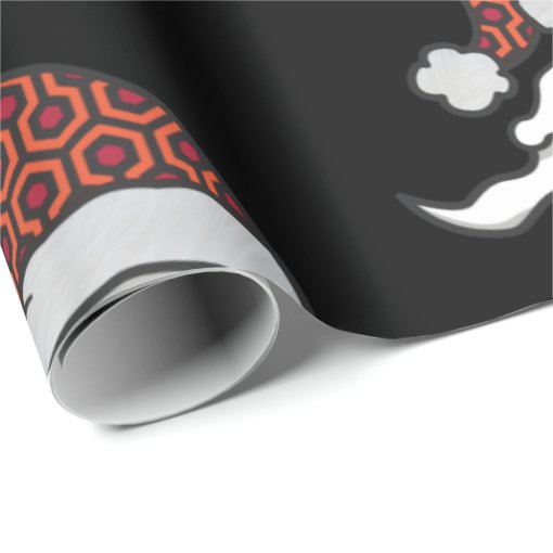 ugly christmas ghost spooky hotel carpet wrapping paper | Zazzle