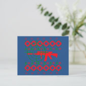 Ugly Christmas gun Holiday Postcard | Zazzle