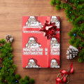 Ugly Christmas Swear Santa Claus Wrapping Paper | Zazzle