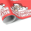 Ugly Christmas Swear Santa Claus Wrapping Paper | Zazzle