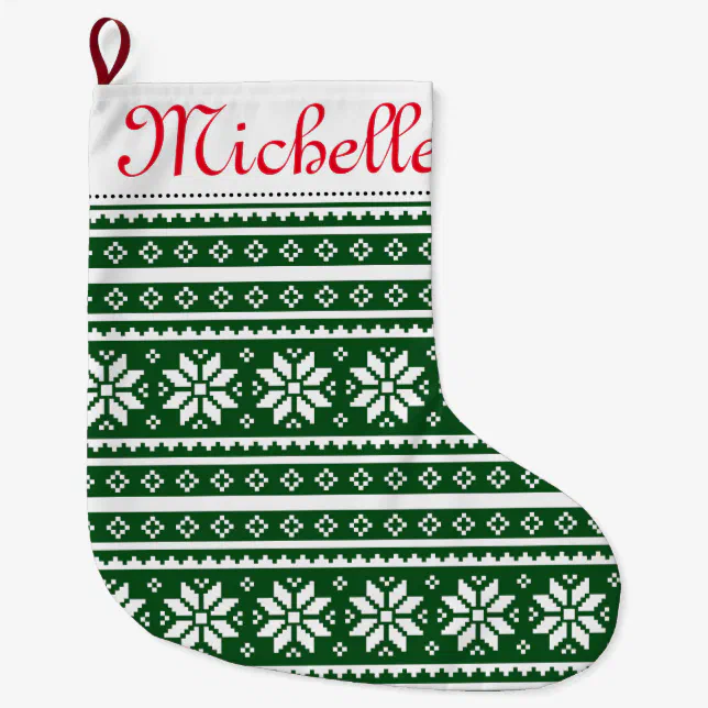 Ugly christmas sweater pattern Christmas stocking | Zazzle