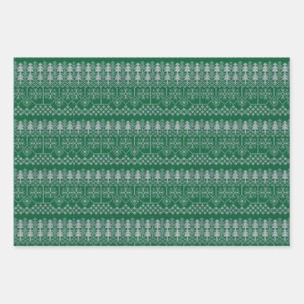 Ugly Christmas Sweater Wrapping Paper Sheets | Zazzle
