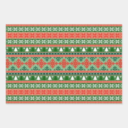 Ugly Christmas Sweater Wrapping Paper Sheets | Zazzle