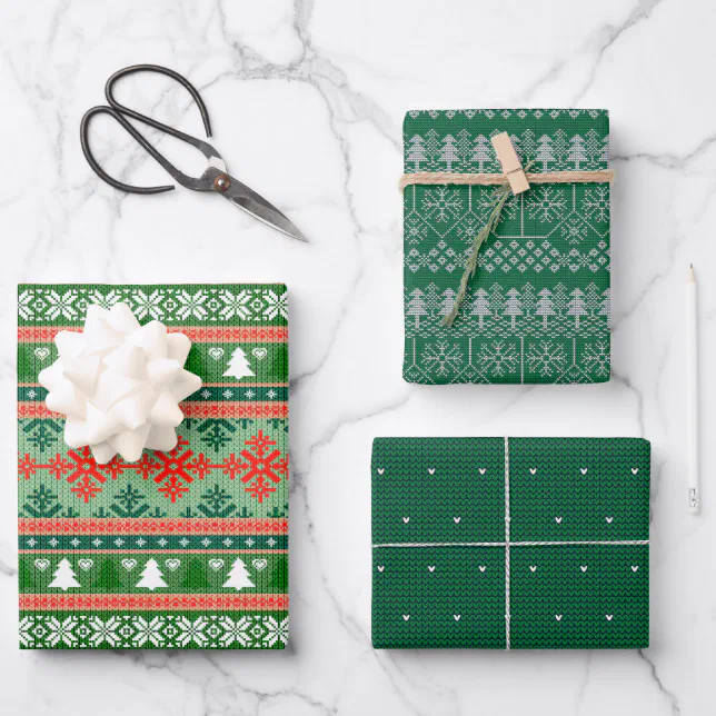 Ugly Christmas Sweater Wrapping Paper Sheets | Zazzle