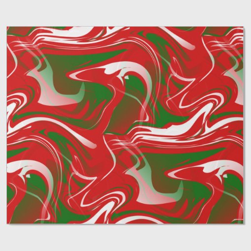 ugly christmas trippy marble swirl print wrapping paper | Zazzle