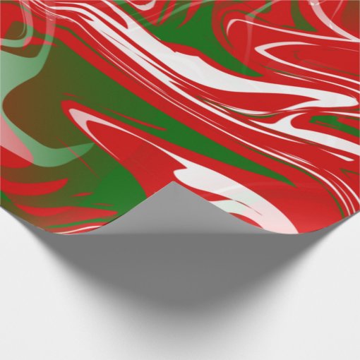 ugly christmas trippy marble swirl print wrapping paper | Zazzle