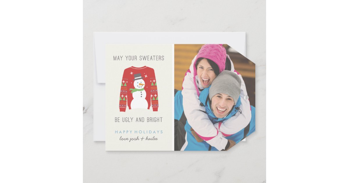 Ugly Sweater Christmas Card | Zazzle