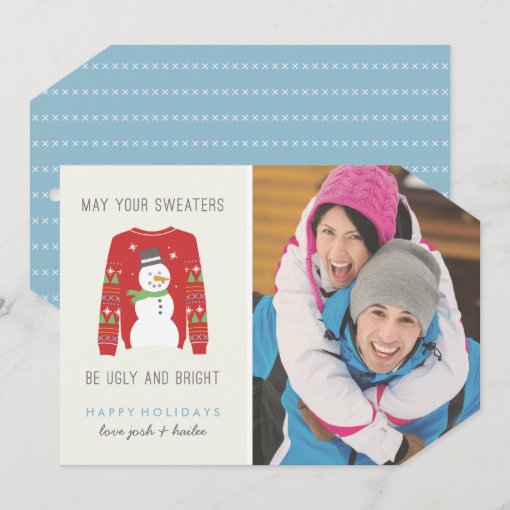 Ugly Sweater Christmas Card | Zazzle