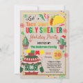 Ugly sweater Christmas party taco'bout holiday Invitation | Zazzle