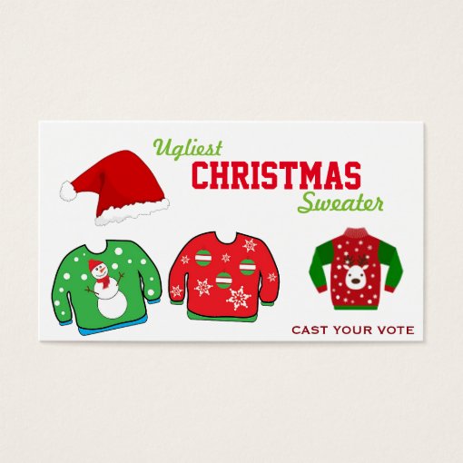 Ugly Sweater Christmas Party Voting Ballot | Zazzle