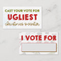 Ugly Sweater Christmas Party Voting Ballot Card | Zazzle