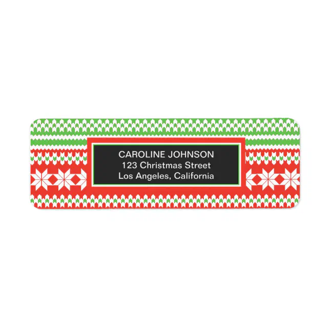 Ugly Sweater Christmas Return Address Labels | Zazzle