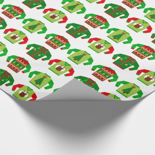 Ugly Sweater Christmas Wrapping Paper | Zazzle