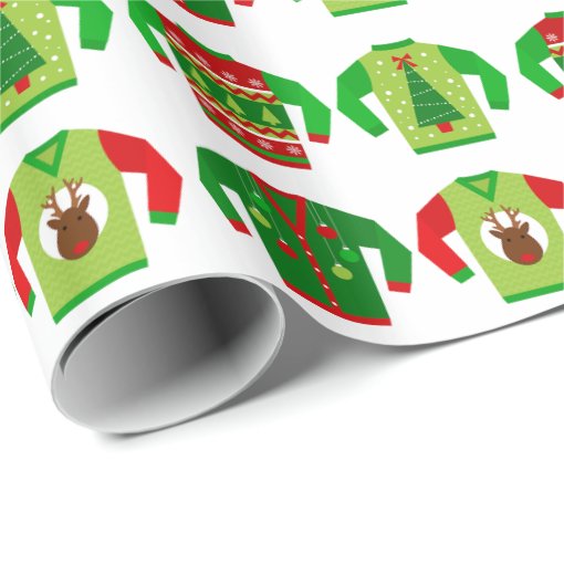 Ugly Sweater Christmas Wrapping Paper | Zazzle