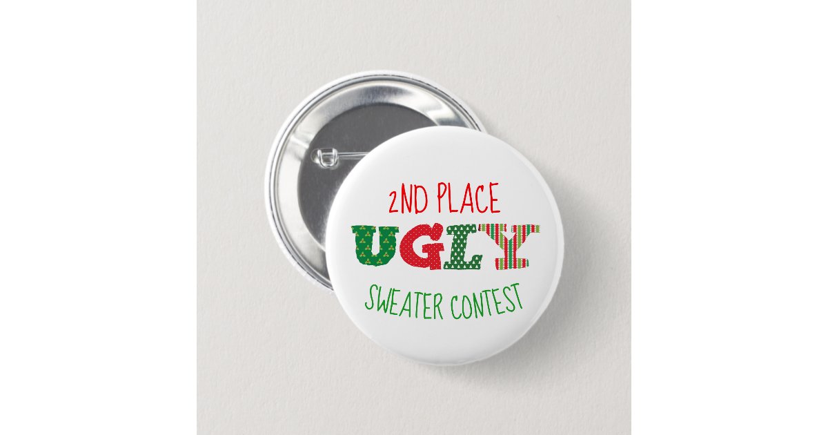 Ugly Sweater Contest Button | Zazzle