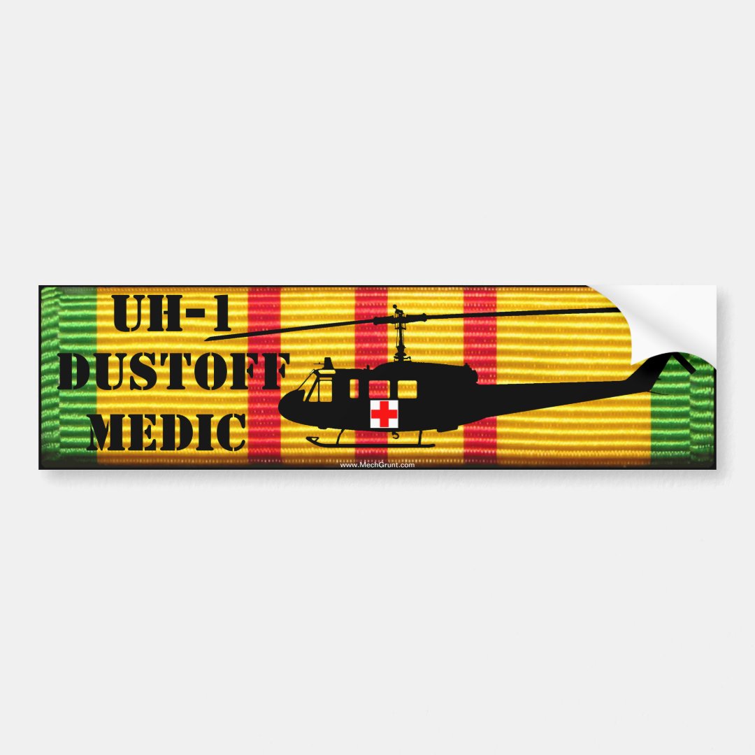 UH-1 "Huey" DUSTOFF MEDIC VSM Bumper Sticker | Zazzle