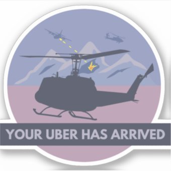 UH-1 Huey Helicopter Sticker | Zazzle