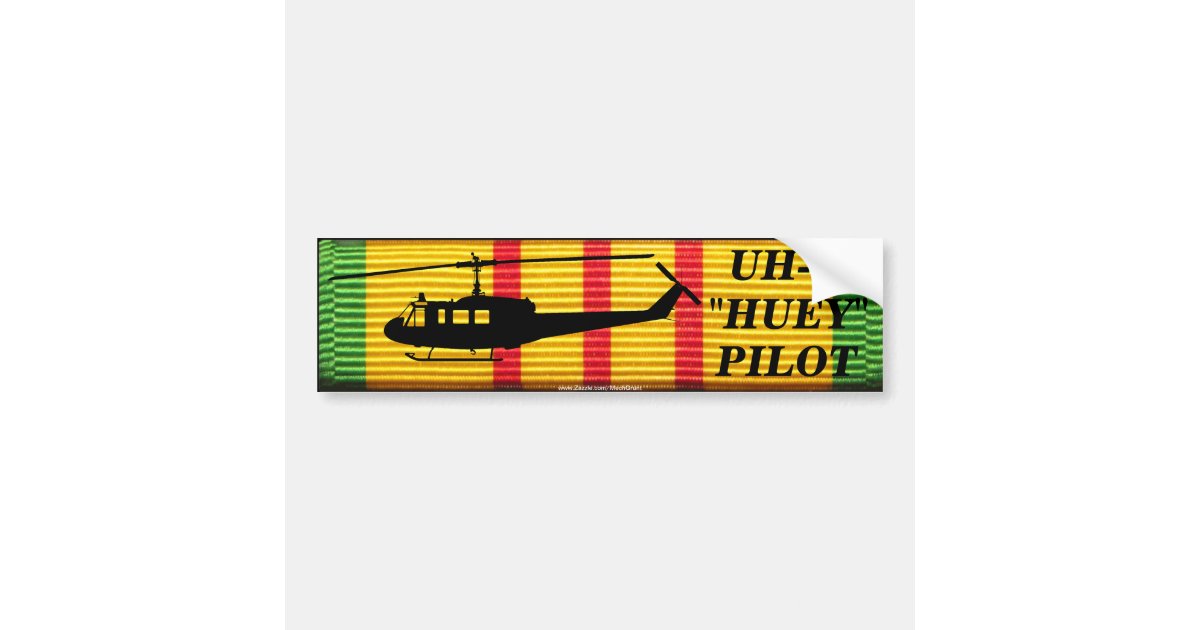 UH-1 "Huey" Pilot VSM Ribbon Bumper Sticker | Zazzle
