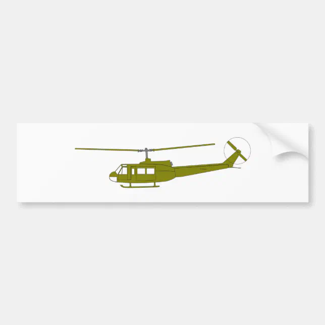 UH-1H 'Huey' Utility Helicopter Bumper Sticker | Zazzle