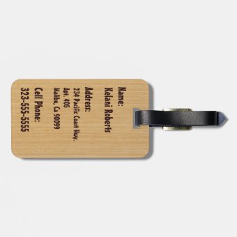 Uhane u’i Honu Faux Wood Hawaiian Turtle Luggage Tag | Zazzle