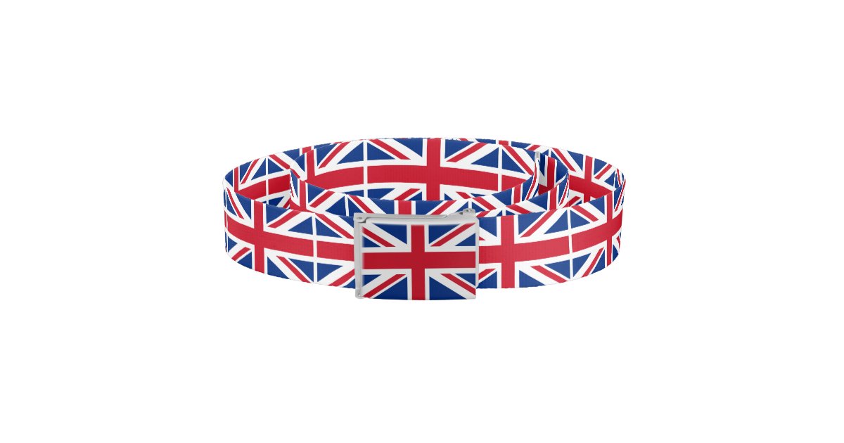 UK Britain Royal Union Jack Flag Belt | Zazzle