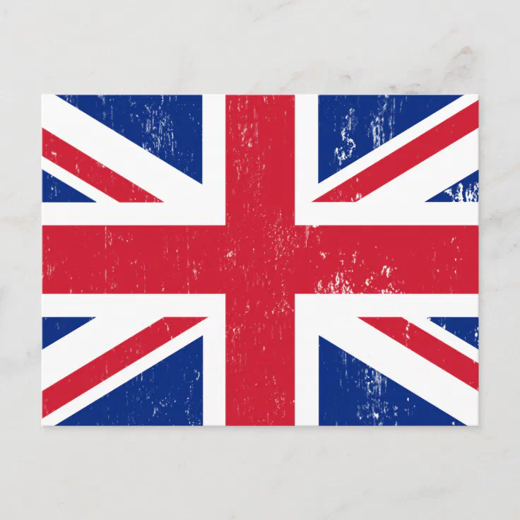 UK British Great Britain England English Flag Postcard | Zazzle