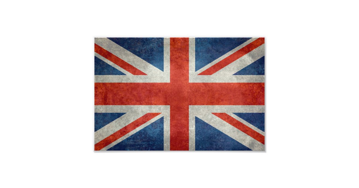 UK British Union Jack flag retro style photo print | Zazzle