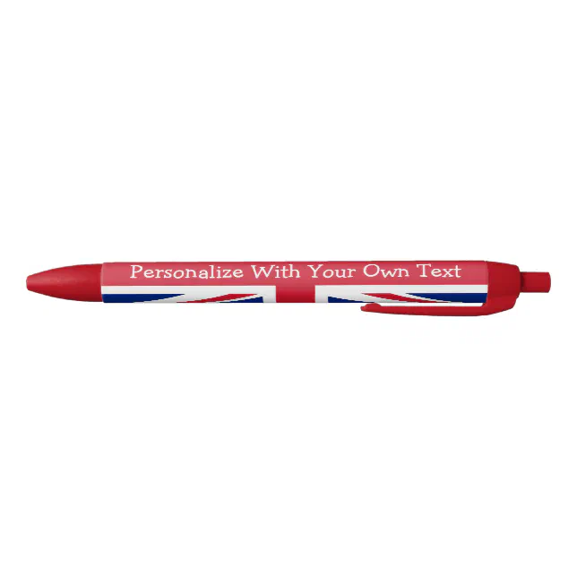 UK Britsh Union Jack Personalized Patriotic Flag Pen | Zazzle