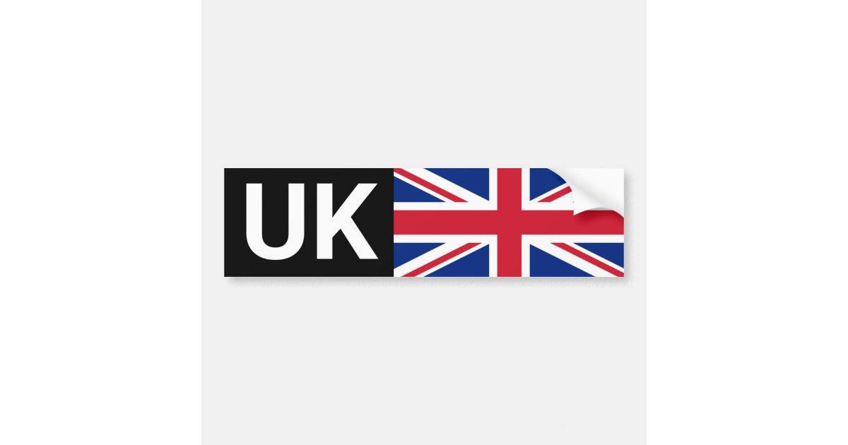 UK Car Sticker & British travel abroad /decal | Zazzle