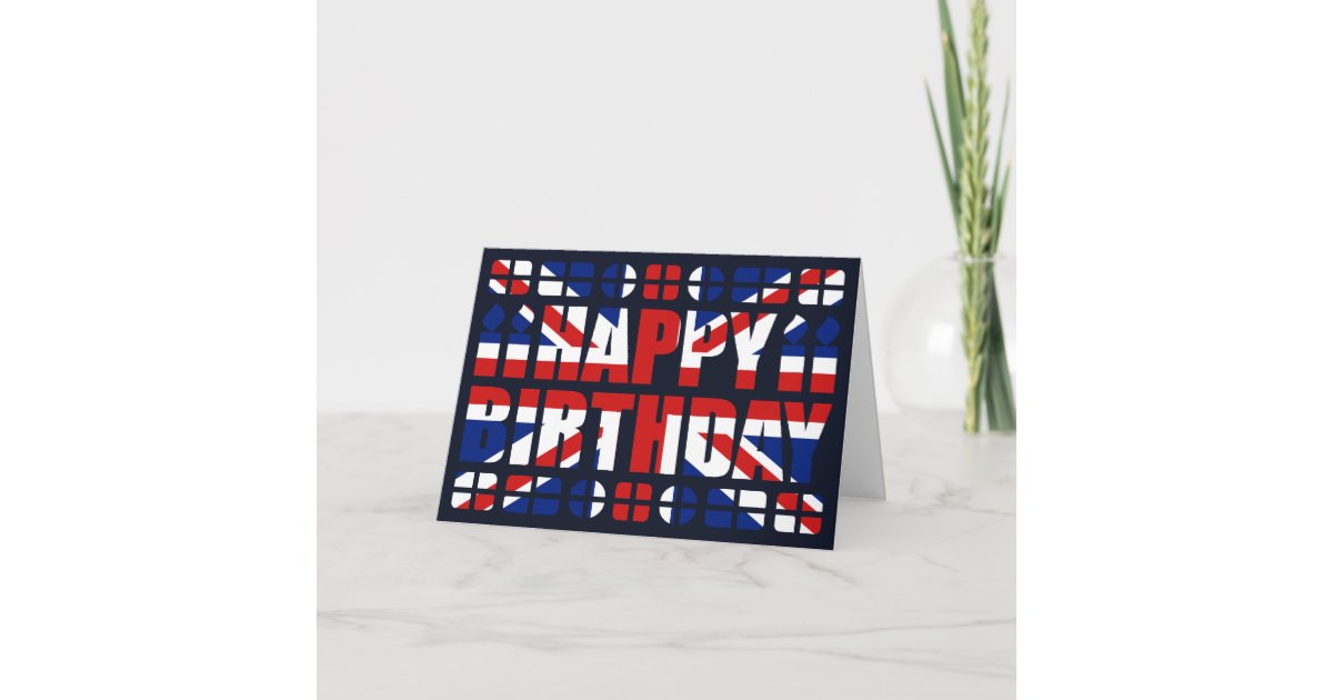 UK Flag Birthday Card | Zazzle