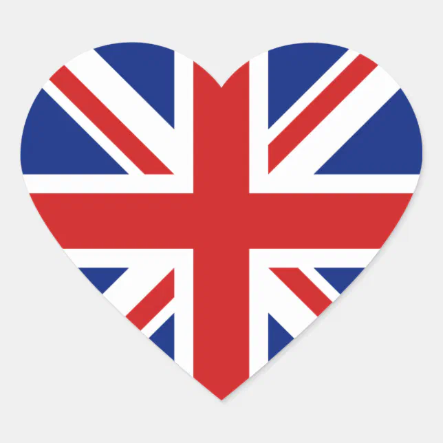 UK Flag Heart Sticker | Zazzle