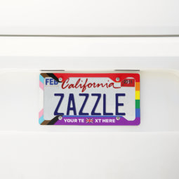 UK Flag Progress Pride LGBT Rainbow Personalized License Plate Frame ...