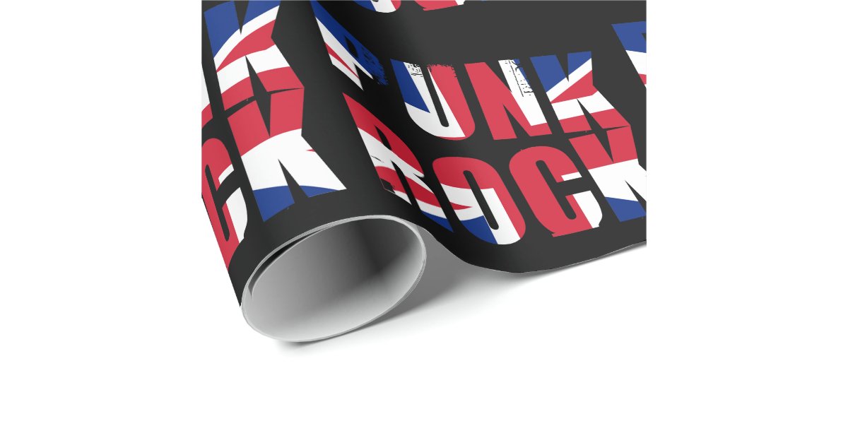 UK Flag Punk Rock Wrapping Paper | Zazzle