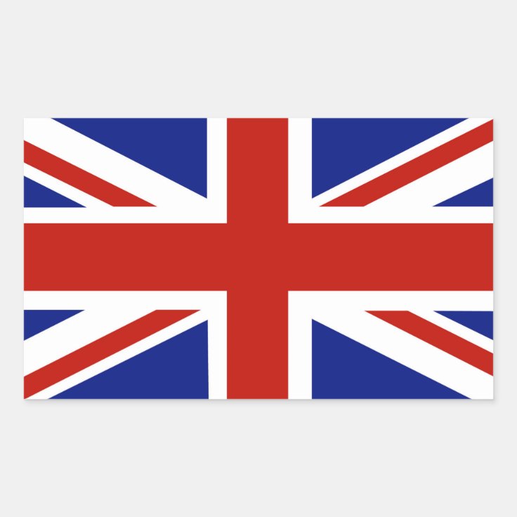 UK Flag, Union Jack Rectangular Sticker | Zazzle