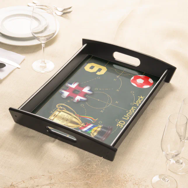 UK Football | 2026 Global Games Tactical Field Serving Tray | Zazzle