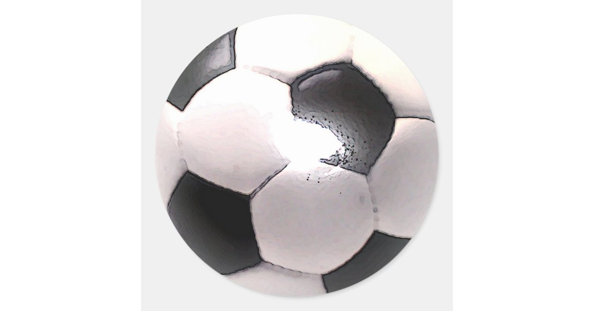 UK Football Ball Classic Round Sticker | Zazzle