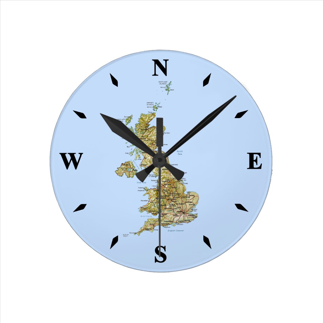 UK Map Clock | Zazzle