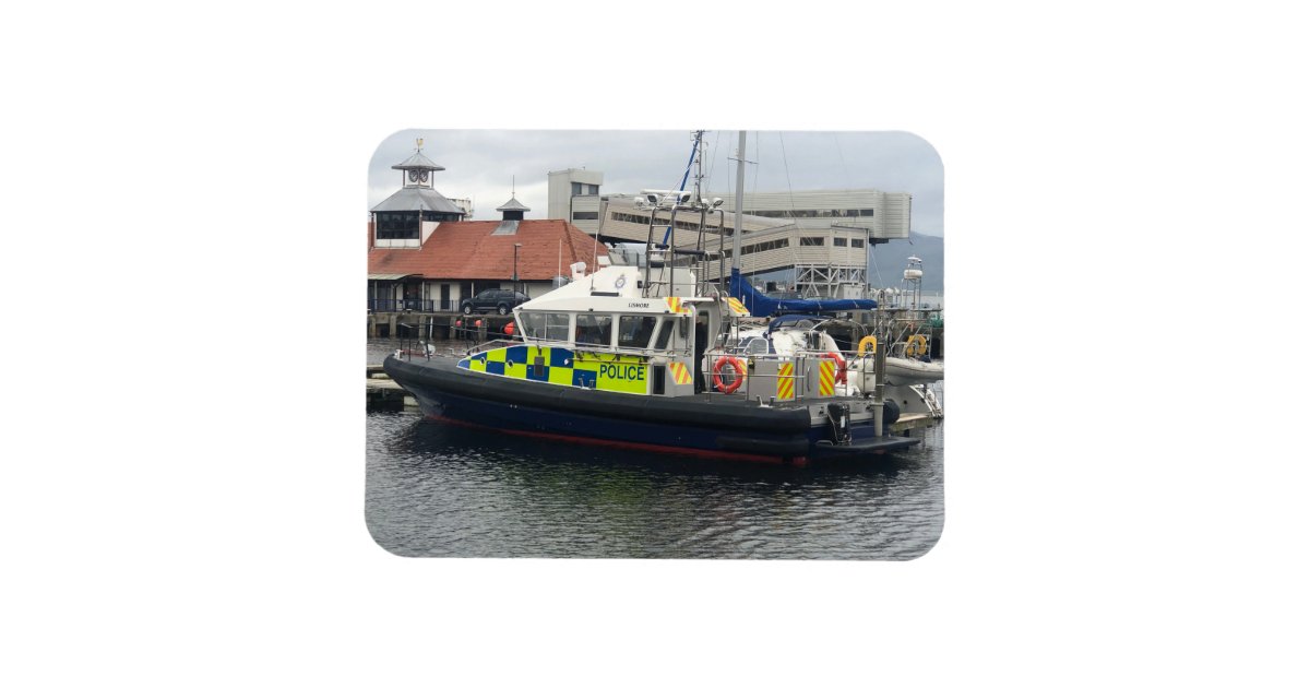 UK Police Patrol Boat, Rothesay, Isle of Bute Magnet | Zazzle